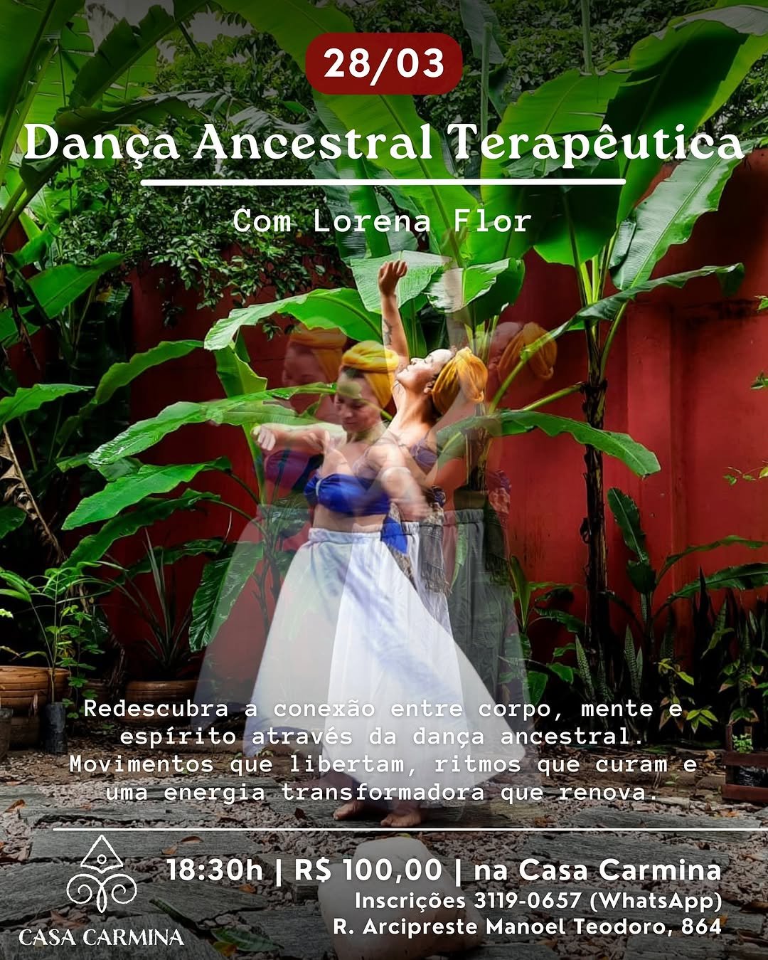 Palco Belém | Eventos | Dança Ancestral Terapêutica com Lorena Flor