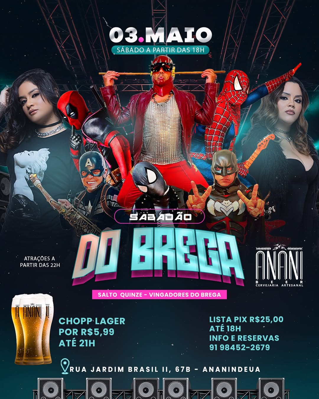 Palco Belém | Eventos | Sabadão do Brega no Anani Beer