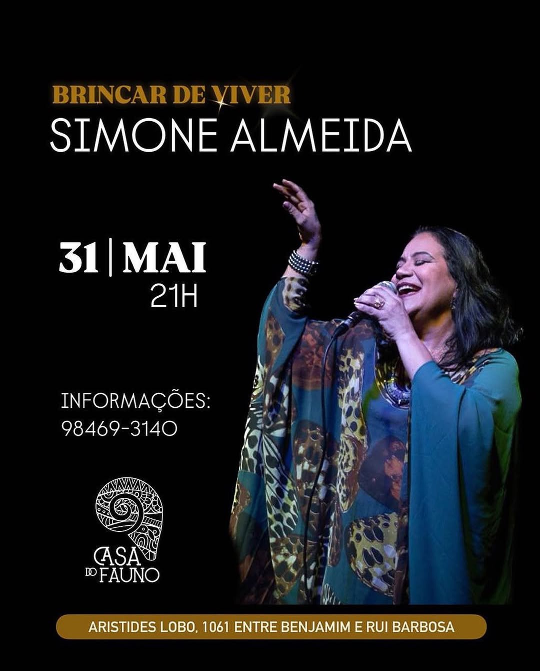 Palco Belém | Eventos | Show | Simone Almeida em Brincar de Viver