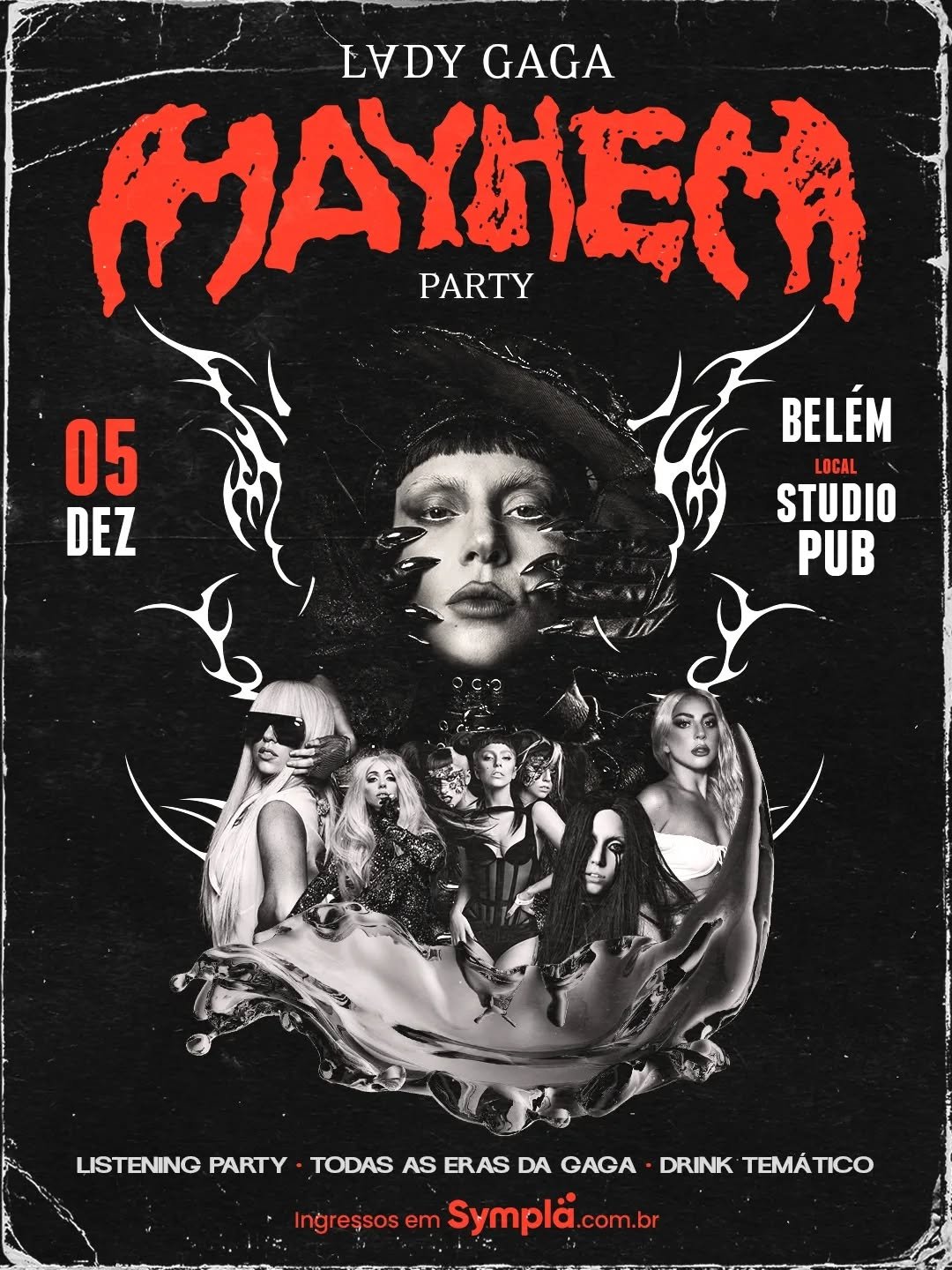 Palco Belém | Eventos | Lady Gaga Mayhem Party em Belém no Studio Pub 2025