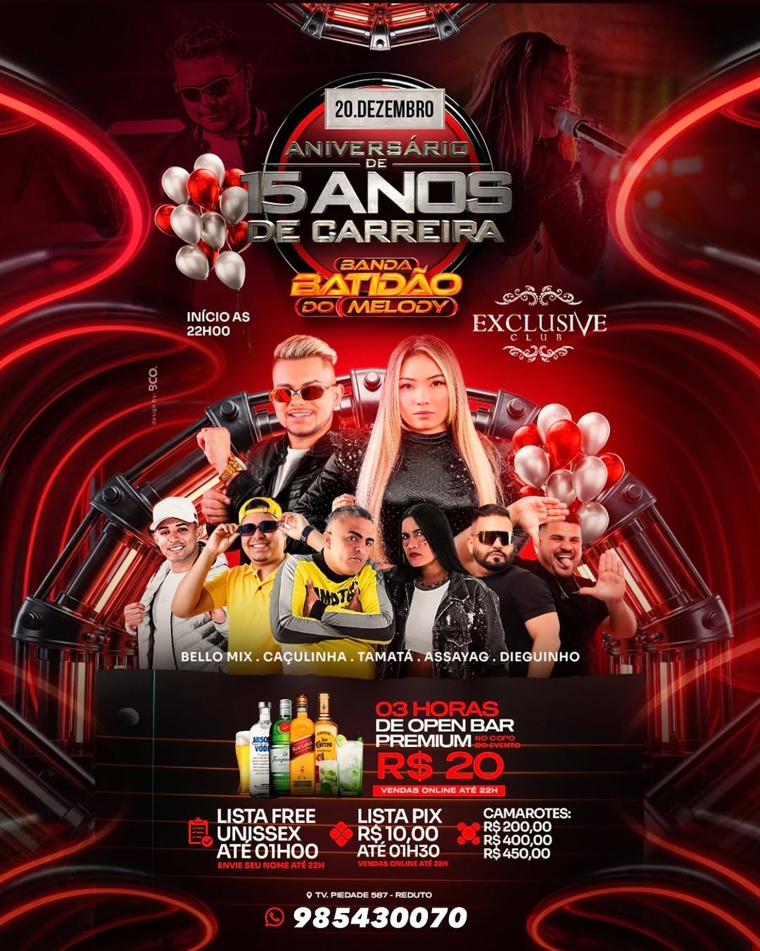 Palco Belém | Eventos | Aniversário de 15 Anos de Carreira da Banda ...