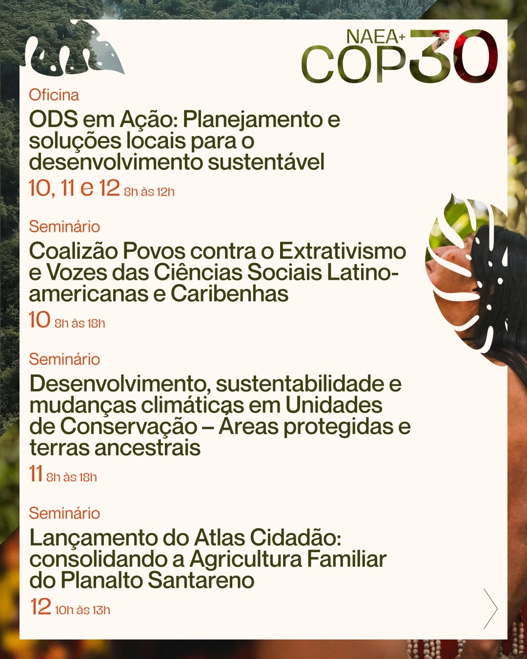 Palco Belém | Eventos | Programação Oficial NAEA para a COP30 em Belém 2025