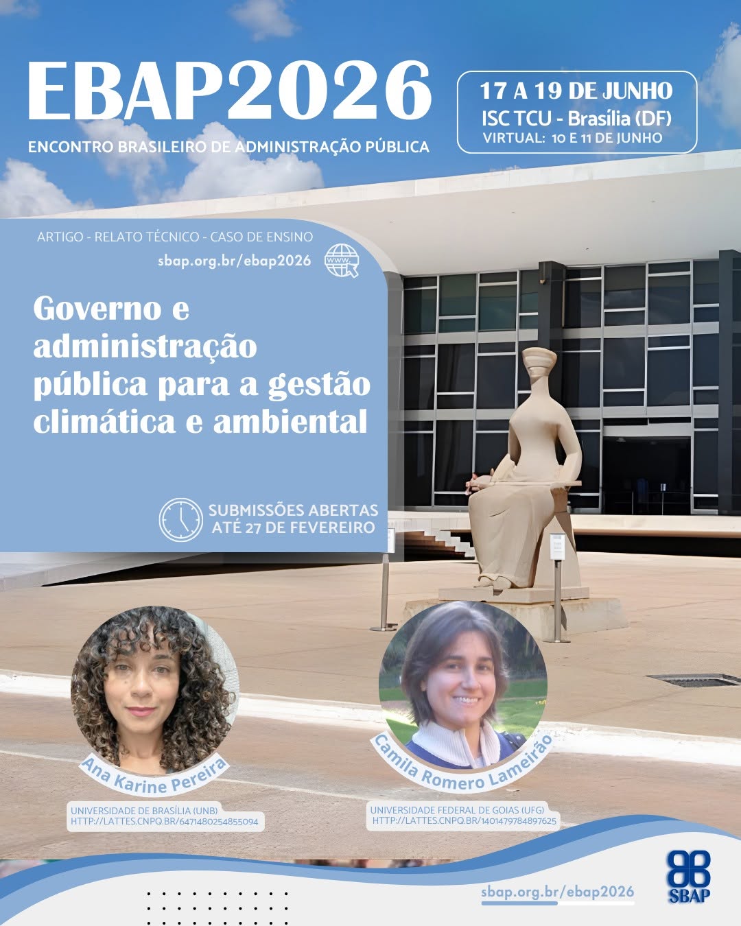Palco Belém | Eventos | EBAP 2026 - Encontro Brasileiro de ...