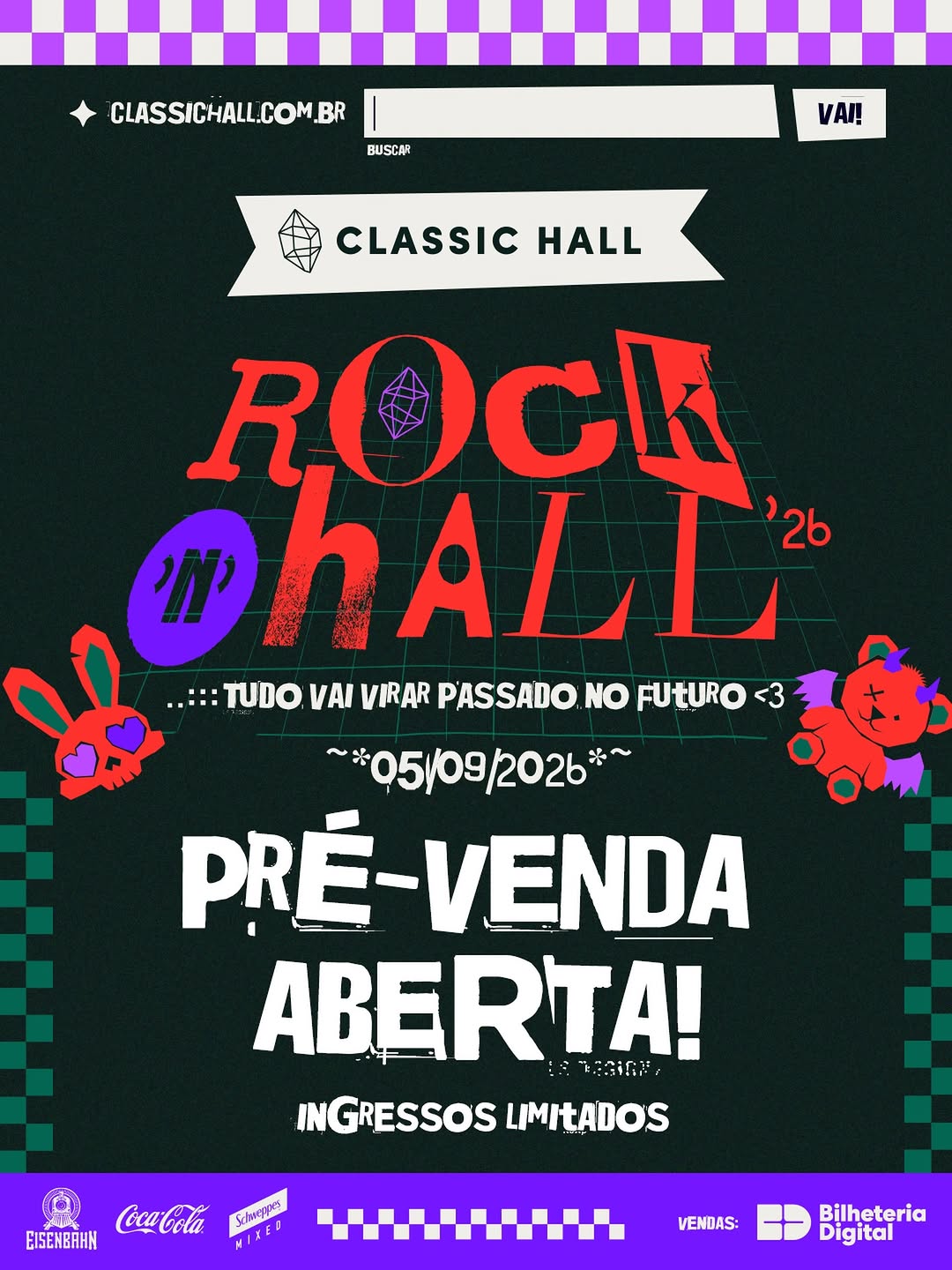 Palco Belém | Eventos | Rock'n'Hall 2026 no Classic Hall