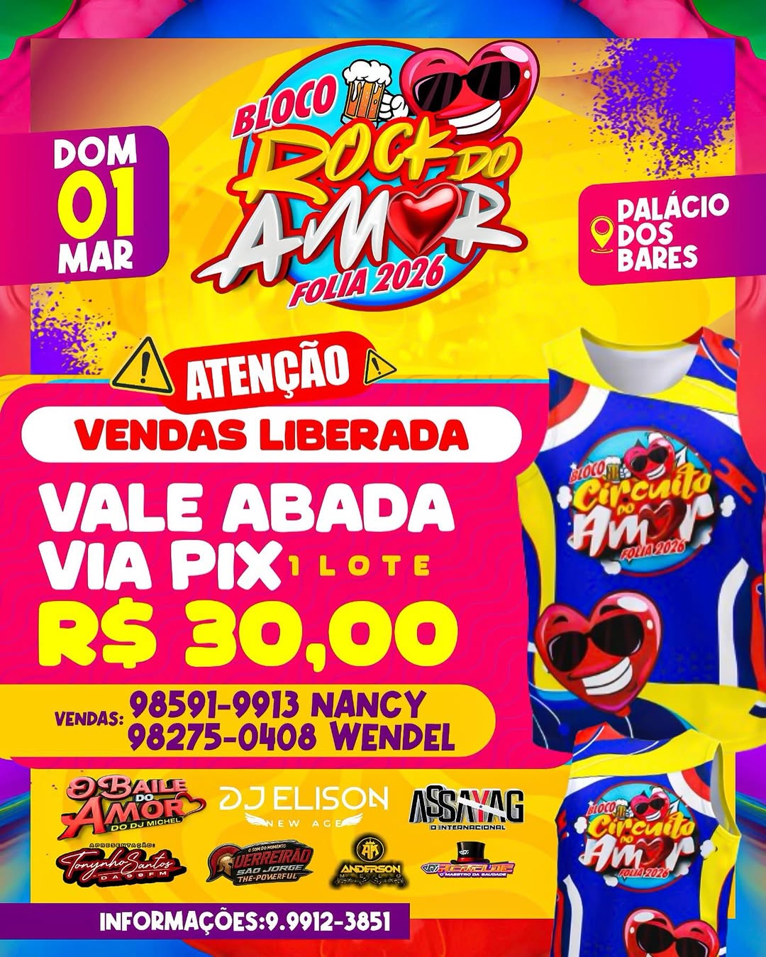 Palco Belém | Eventos | Bloco Rock do Amor Folia 2026